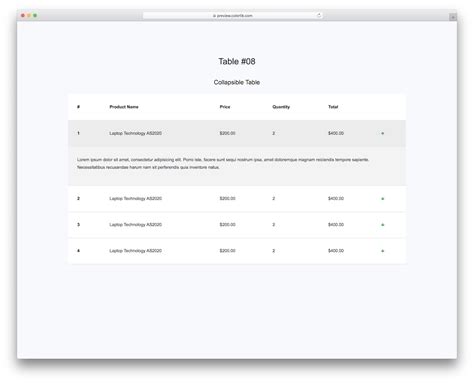 29 Free Css3 And Html Table Templates 2026 Colorlib