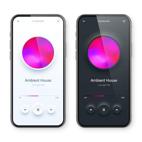Premium Vector Online Audio Player User Interface Smartphone App Ui