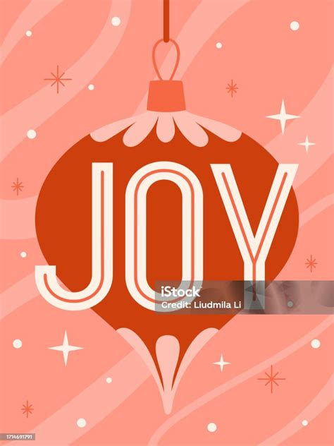 기쁨 크리스마스 인사말 카드입니다 휴일 포스터 전단지 엽서 글자가 있는 초대장 디자인 가리기에 대한 스톡 벡터 아트 및 기타 이미지 Istock