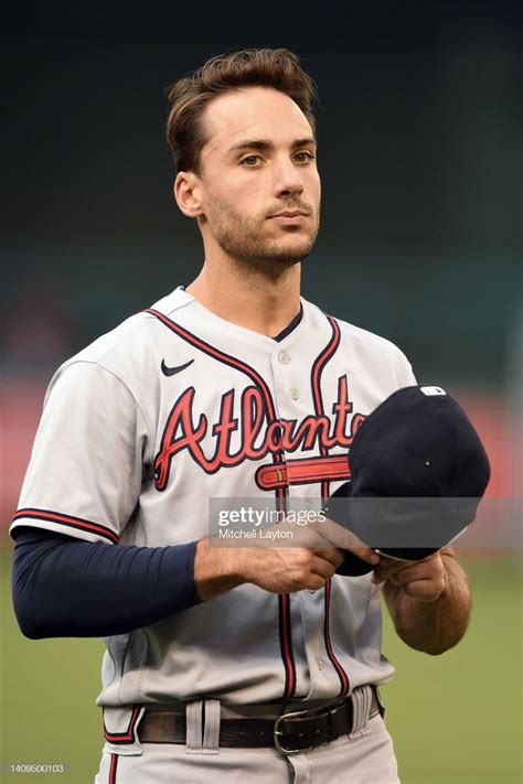 Matt Olson Of The Atlanta Braves Looks On Before A Baseball Game
