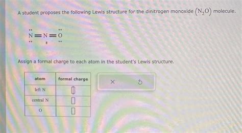 Solved A Student Proposes The Following Lewis Structure For