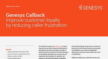 Genesys Callback Genesys