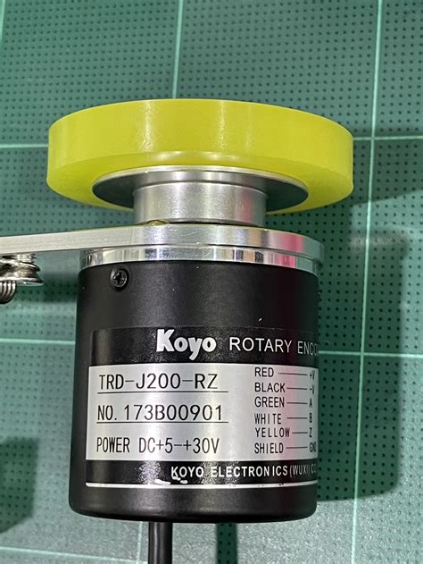 roller wheel length position meter measuring pulse rotary encoder high resolution spring bracket