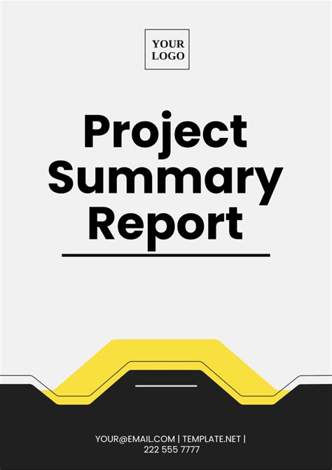Project Summary Report Template Template Net