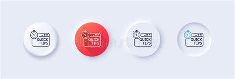 Quick Tips Line Icon Helpful Tricks Sign Line Icons Vector Stock