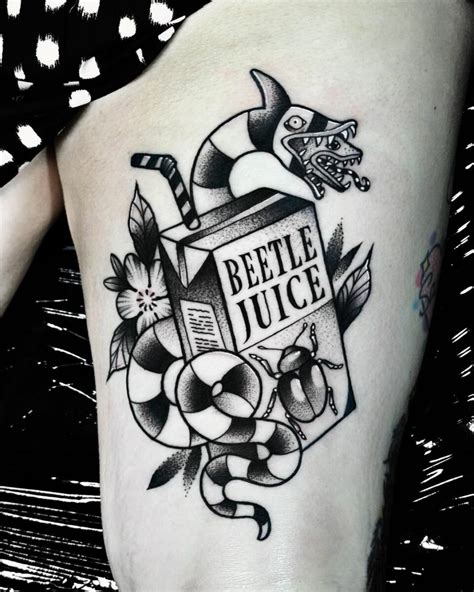 20 Beetlejuice Tattoo Designs That Are Strange And Unusual