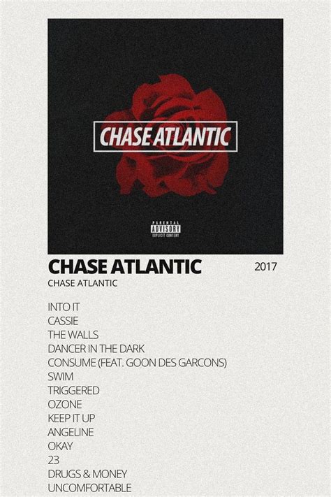 Chase Atlantic Album Polaroid Poster 🖤 Dancer In The Dark Chase