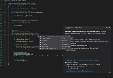 c one of the form post fields returns null core mvc stack overflow