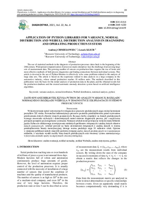 Pdf Application Of Python Libraries For Variance Normal Distribution