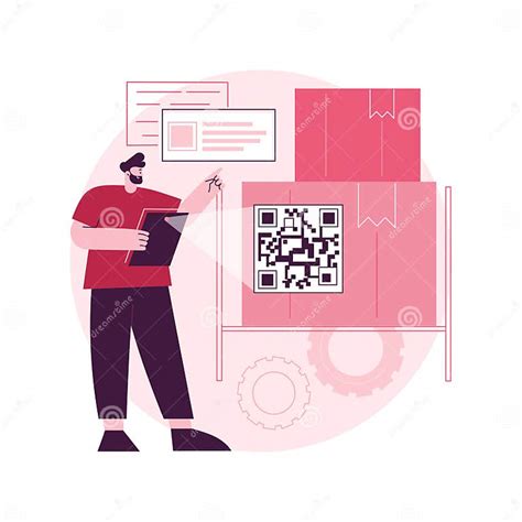 Qr Code Abstract Concept Vector Illustration Stock Vector Illustration Of Mobile Scene