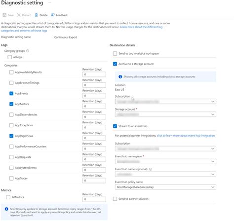 Continuous Export For Azure Application Insights Using Azure Data