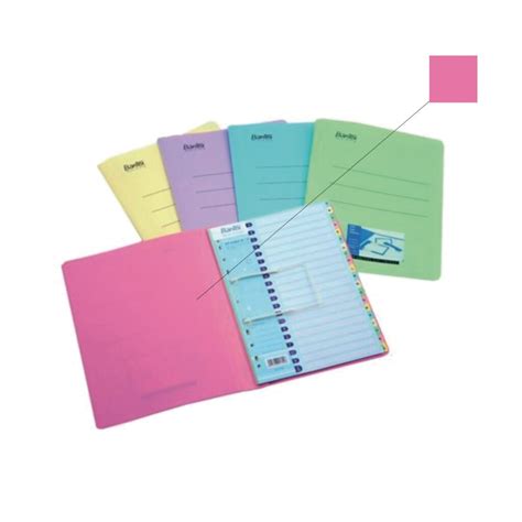 Bantex A4 Pp Square Cut Folder W Trans Fastener Pink 830119 Bantex M Sdn Bhd