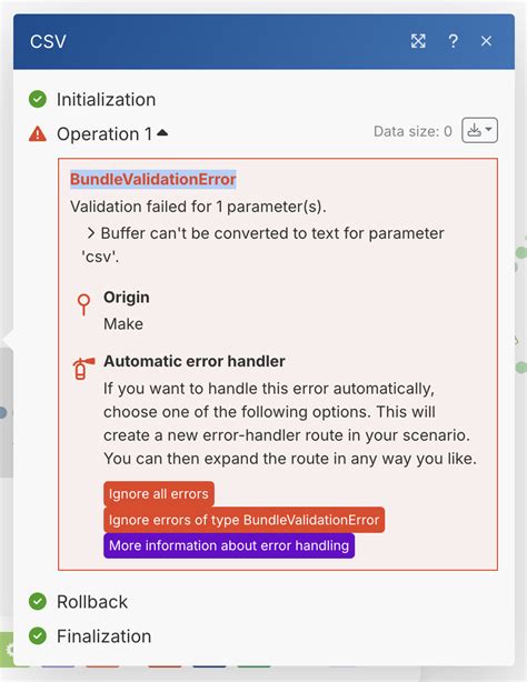 Parse Csv Module New And Unexpected Bundlevalidationerror How To Make Community