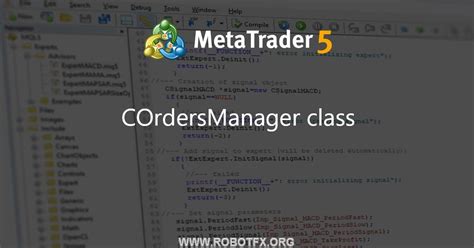 Cordersmanager Class Library Metatrader 4 Download Metatrader Trading Robots