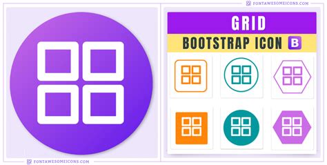 Bootstrap Grid Icon Graticule Bi Bi Grid Icon Code Html Css
