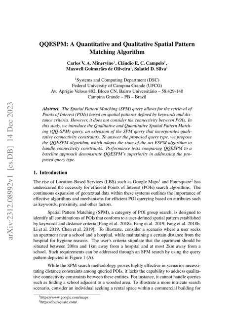 Pdf Qqespm A Quantitative And Qualitative Spatial Pattern Matching