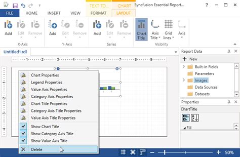Draw Chart Report Item Reportdesigner Wpf Syncfusion