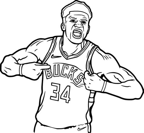Giannis Antetokounmpo Coloring Pages 100 Free Printable And Fun