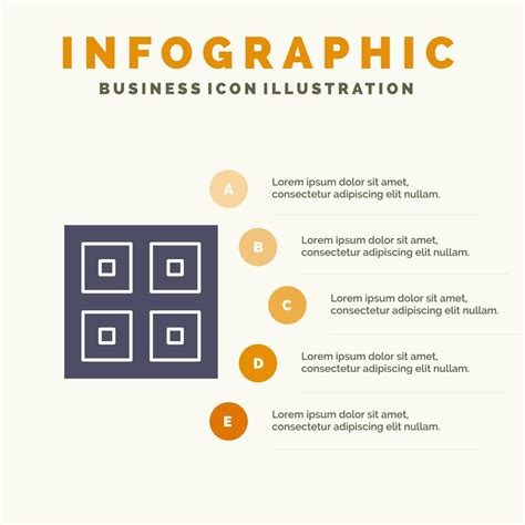 Arrived Boxes Delivery Logistic Shipping Solid Icon Infographics 5 Steps Presentation Background