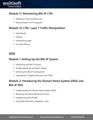 F BIG IP LTM GTM Training Certification PDF