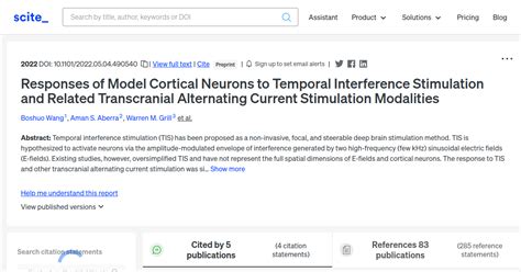 Responses Of Model Cortical Neurons To Temporal Interference Stimulation And Related