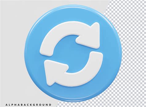 Refresh Icon 3d Rendering Psd And Eps Graphic By Rabeya · Creative Fabrica
