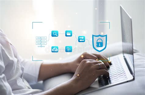 cybersecurity and privacy concepts stock image image of computer