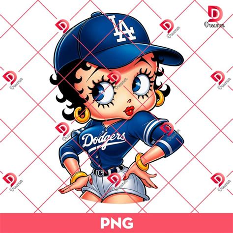 Betty Boop La Dodgers Baseball Png Mlb Sport Betty Boop Png Svg Dreamer