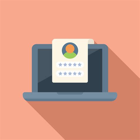 Login Password Protection Icon Flat Vector Screen Account 20248571 Vector Art At Vecteezy