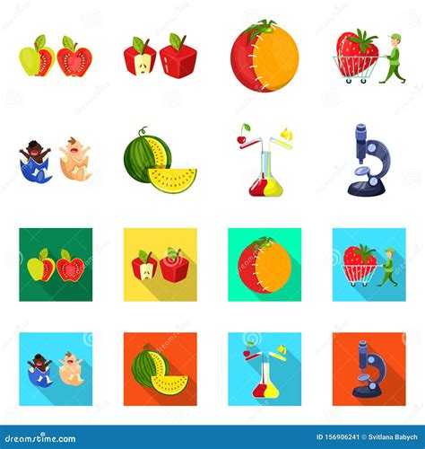 Vector Design Of Test And Synthetic Icon Set Of Test And Laboratory Stock Vector Illustration