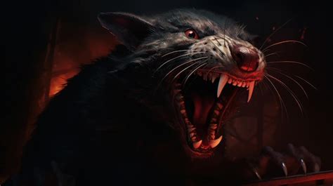 Premium Ai Image Rat With Fur On End In Dim Light