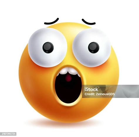 충격 얼굴 이모티콘 클립 아트 3d 문자 이모티콘 놀람 무서운 놀라운 놀라운 경이로움 와우 표정 그래픽 요소 3차원 형태에 대한 스톡 벡터 아트 및 기타 이미지 Istock