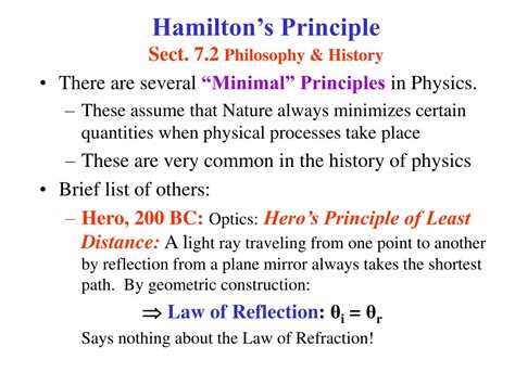 Ppt Hamiltons Principle Lagrangian And Hamiltonian Dynamics Powerpoint Presentation Id6526329