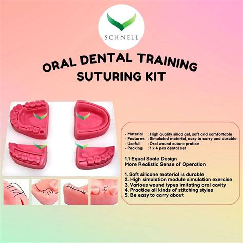 Jual Oral Dental Training Suturing Kit Set Hecting Pad Suturing Pad