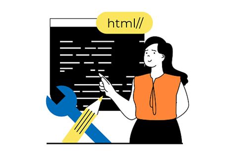 플랫 디자인에서 사람 장면이 있는 웹 개발 개념입니다 여성 코딩 및 엔지니어링 응용 프로그램 설정 및 최적화 소셜 미디어 배너 마케팅 자료에 대한 벡터 그림입니다 Html에