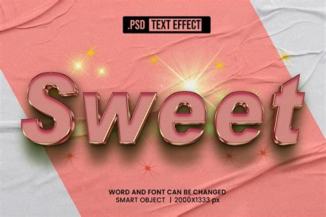 Premium Psd Sweet 3d Text Effect Syle