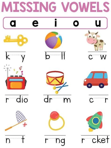 Trace The Missing Vowel Cvc Words Worksheet Download And Print Now