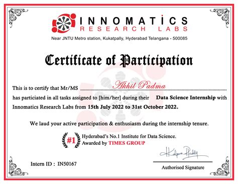 Stand Out With A Customizable Innomatics Research Labs Internship