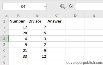 How To Use MOD Function In Excel Developer Publish