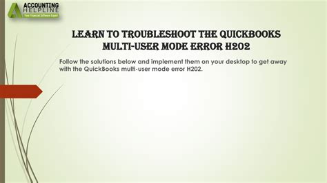 Ppt Simple Methods To Instantly Fix Quickbooks Error H202 Powerpoint Presentation Id 12318878