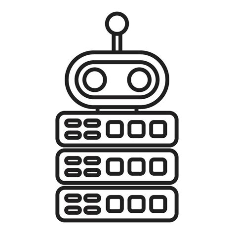 Robot Managing Data Servers Artificial Intelligence And Cloud Computing Concept 55591470 Vector