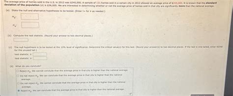 Solved A State The Null And Aternative Hypotheses To Be Chegg