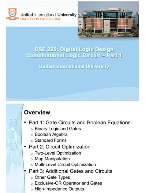 Dld 02 Comb Logic Circuit Part1 Pdf Boolean Algebra Teaching