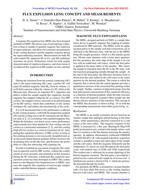 Pdf Flux Expulsion Lens Concept And Measurements