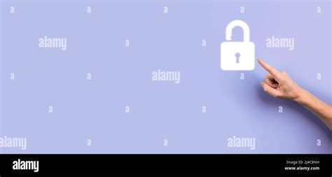 Cyber Security Network Padlock Icon And Internet Technology Networking Businessman Protecting