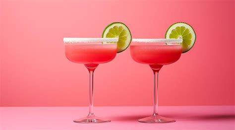 Premium Ai Image Tropical Watermelon Cocktail Generative Ai