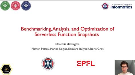 Asplos21 Benchmarking Analysis And Optimization Of Serverless Function Snapshots Youtube