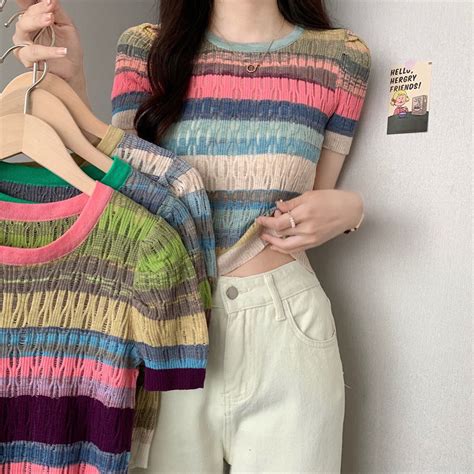 Rrx Colored Knitted Top 96152 Shopee Philippines