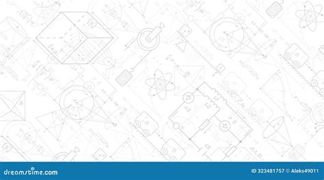 Background With Formulas Number Equation Cartoon Vector