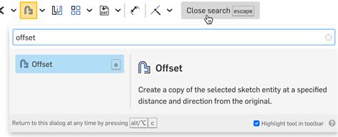 I Cannot Find The Offset Command In Sketch — Onshape